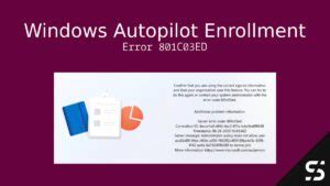 Troubleshooting Windows Autopilot Enrollment Error C ED Scloud