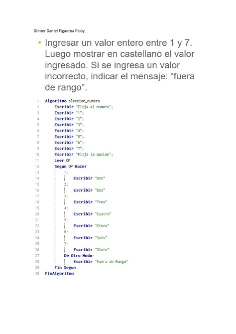 Programacion De Algoritmos Exercícios De Programação Em C Docsity