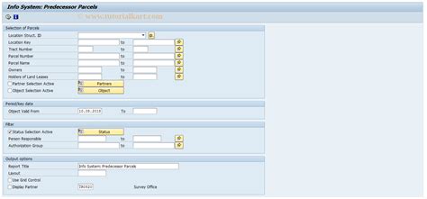 REISPLP SAP Tcode Info System Predecessor Parcels