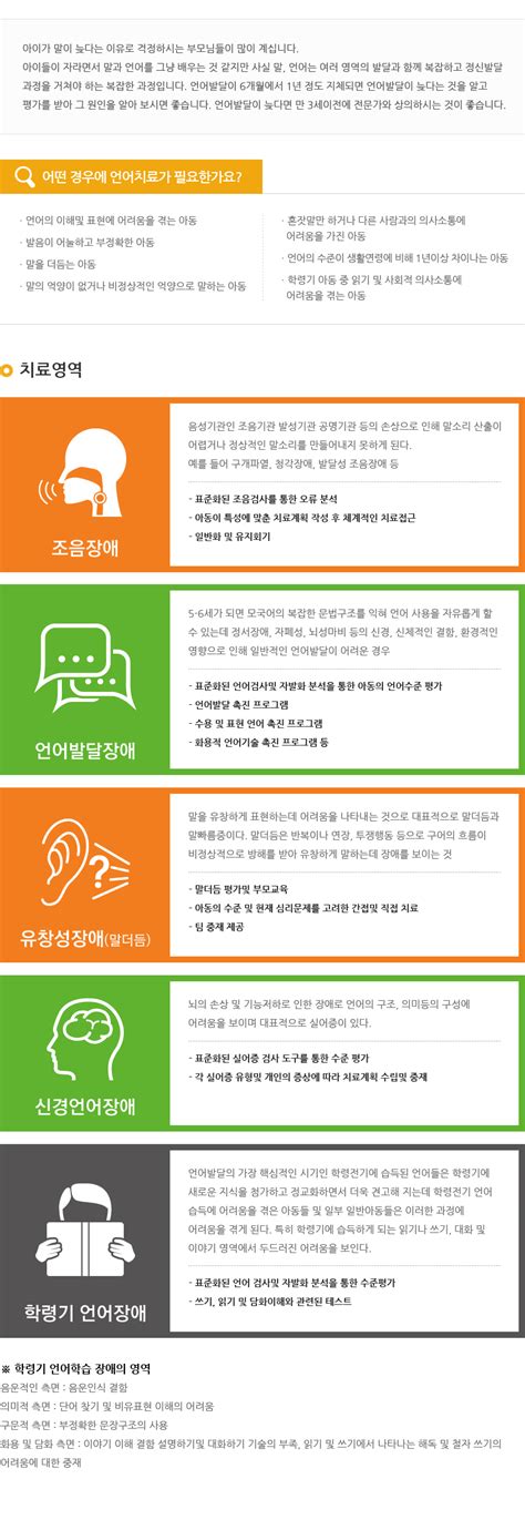 언어치료 치료프로그램 웃는마음 인지학습클리닉
