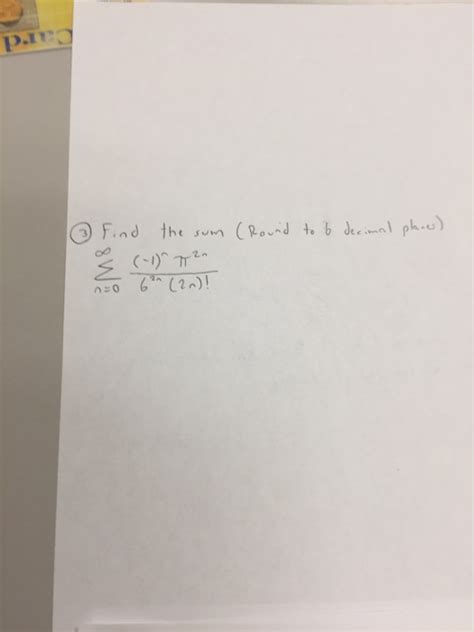 solved find the sum round to 6 decimal places