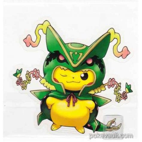 Pokemon Center 2016 Poncho Pikachu Series 2 Mega Rayquaza Large