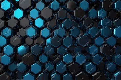 A Blue And Black Background With A Dark Blue And Black Pattern Premium Ai Generated Image