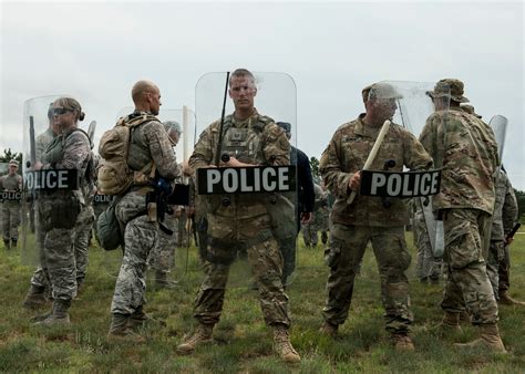 Guardsmen And Wisconsin State Patrol Conduct Riot Control Training At