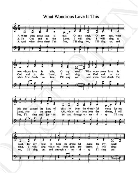 What Wondrous Love Hymn Lyrics Sheet Music Art Hymn Art Hymnal