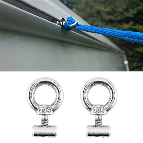 2x Rostfritt Stål Markis Skenproppar Stoppar Husbil Husbil Husbil