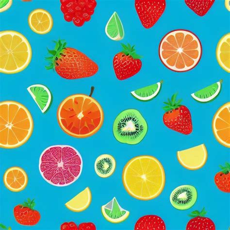 Premium Ai Image Cute Fruit Pattern