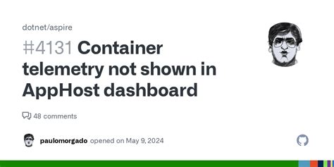 container telemetry not shown in apphost dashboard · issue 4131