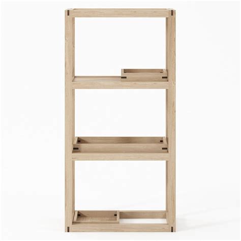 Up And Down 3 Tier Narrow Shelves European Oak