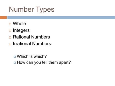 Classifying Numbers PPTX