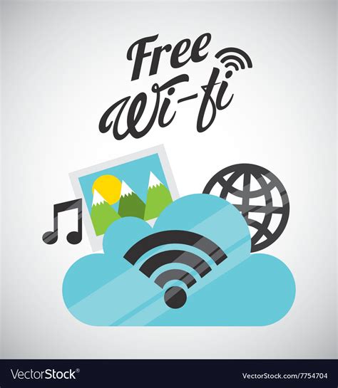 Free Wifi Design Royalty Free Vector Image VectorStock