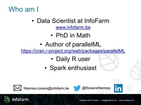 first impressions of sparkr our own machine learning algorithm ppt