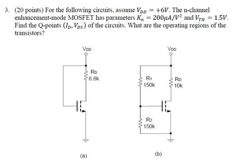 Solved Points For The Following Circuits Assume VDD Chegg