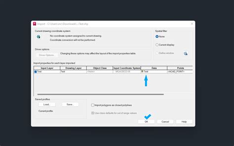 unable to import object data from shp file in civil 3d via mapimport