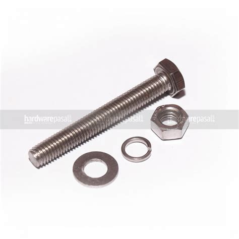Buy 16mm Ss Nut Bolt With Washer 10pcs Online Nepal Online Shopping