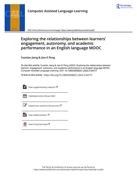 pdf exploring the relationships between learners engagement