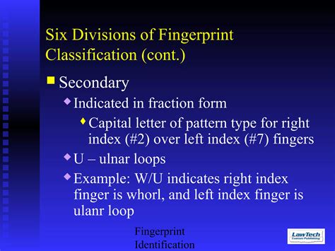fingerprint classification systems henry and ncic ppt