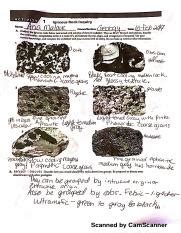 Igneous Rock Lab Number 4 Scanned By CamScanner Scanned By CamScanner Scanned By CamScanner