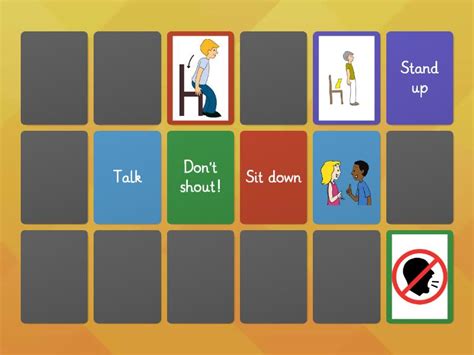 Classroom Instructions Matching Pairs