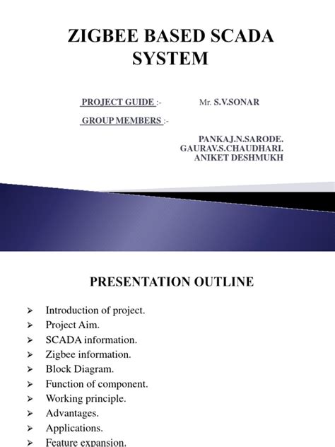 Our Scada Bsd Using Zigbee Pdf Scada Computer Network