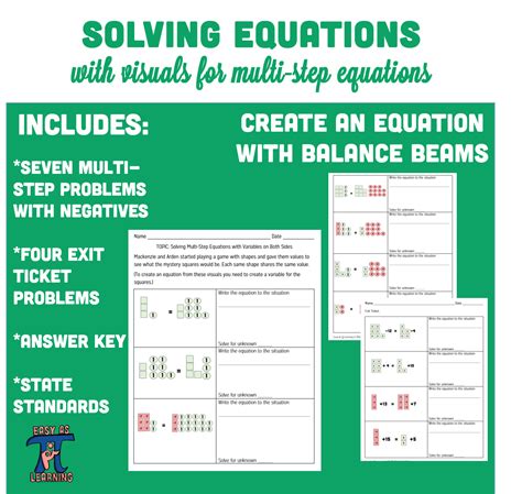 Solving Equations With Pictures Worksheet A Fun And Engaging Approach