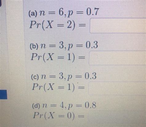 Solved In Each Part Assume The Random Variable Has A Chegg