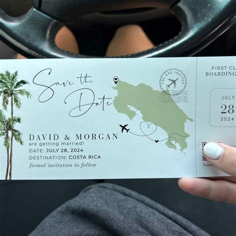 Animated Boarding Pass Wedding Invitation Video Template Digital