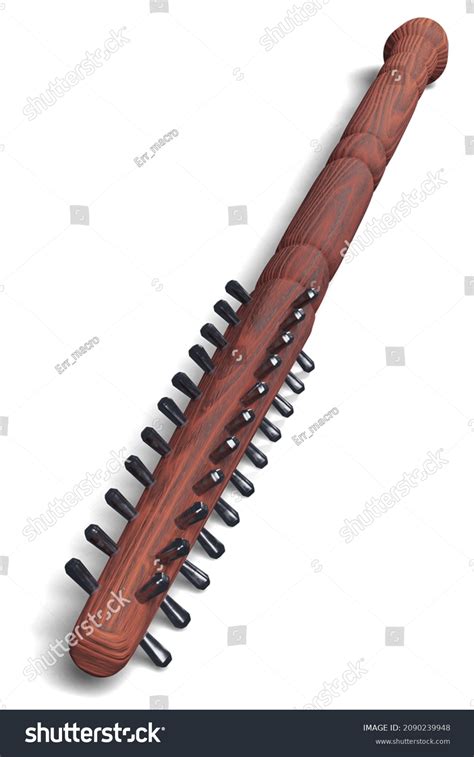 Kanabo Traditional Japanese Samurai Weapon On Stock Illustration