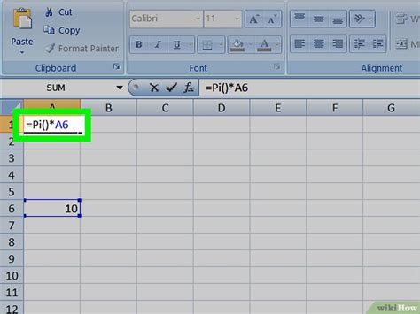 Cómo usar el número pi en Excel 6 Pasos con imágenes