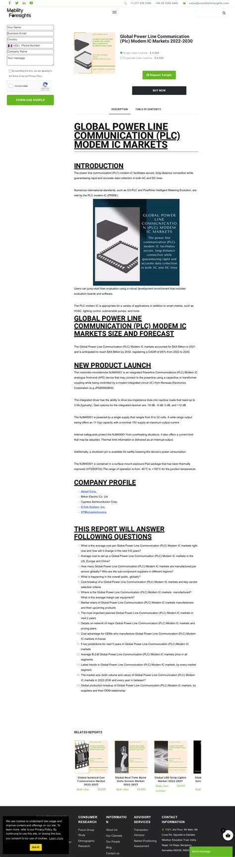 PPT Power Line Communication Plc Modem IC Markets PowerPoint Presentation ID 13634652