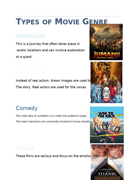 Overview Of Movie Genres Explained Pdf