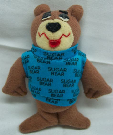 Vintage Post Super Golden Crisp Mascot Mini Sugar Bear 4 Plush Stuffed