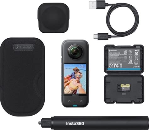 Insta360 X3 Bundle W Case Pouch Cable SD Card Selfie Stick Cap Battery A CeX UK Buy