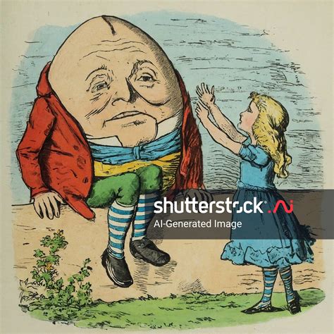 Humpty Dumpy On Wall Girl Blond Ai Generated Image 2586955969 Shutterstock