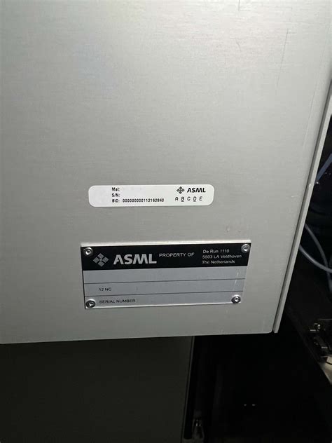 Asml Pas 5500 750f Stepper 사용됨 판매용 가격 293655012 구매 로부터 Cae