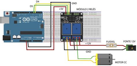 Arduino Ponte H com relé Blog Eletrogate