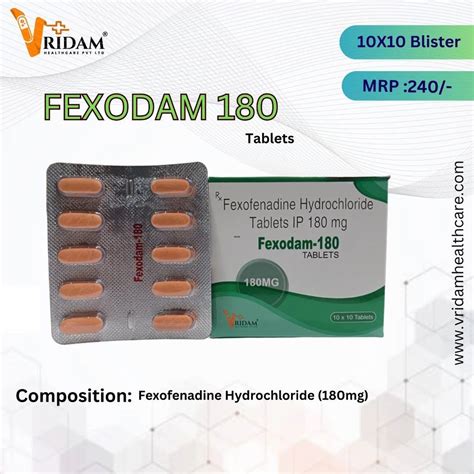 Fexofenadine 180mg Tablet At Rs 25stripe Fexofenadine Tablet In