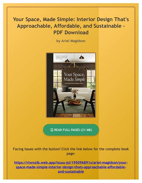 Pdf Download Your Space Made Simple Interior Design Thats Approachable Affordable And