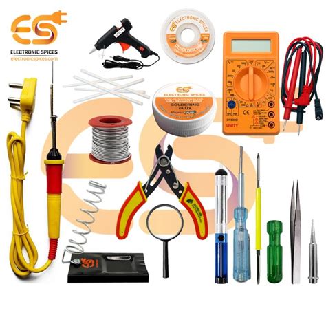 15w Soldering And Multimeter Kit 15 In 1 All Inclusive Electronics Toolkit