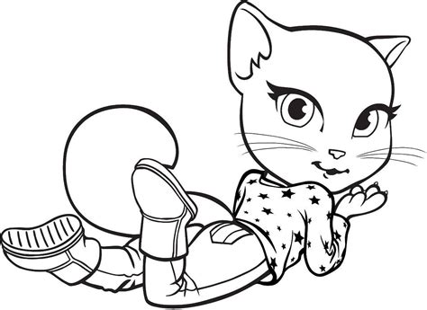 My Talking Angela Coloring Pages Coloring Pages