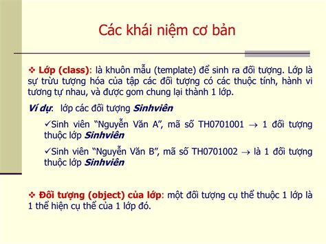 Bài giảng Lập trình Java Chương Đặc điểm cơ bản về lập trình hướng đối tượng trong Java