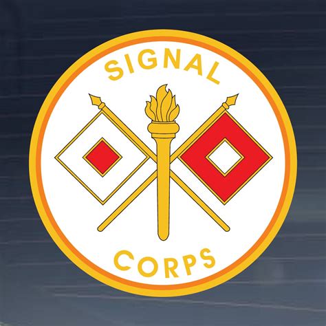 Us Army Division Signal Corps Plaque Full Color Vinyl Decal Indoor