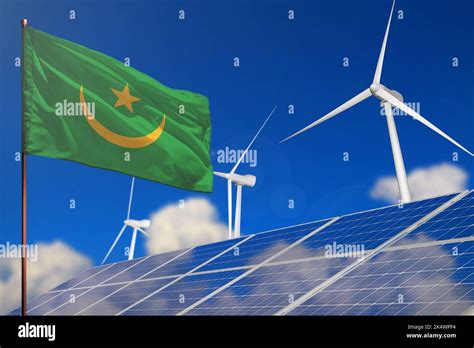 Mauritania Renewable Energy Wind And Solar Energy Concept With Wind