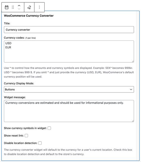 Currency Converter Widget Documentation Woocommerce