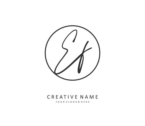 Ef Initial Letter Handwriting And Signature Logo A Concept Handwriting Initial Logo With