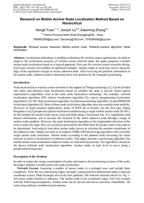 Research On Mobile Anchor Node Localization Method Based On