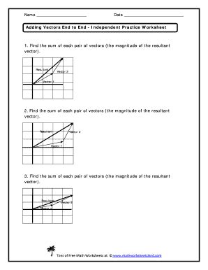 Vector Problems Worksheet With Answers Pdf Fill Online Printable Fillable Blank PdfFiller