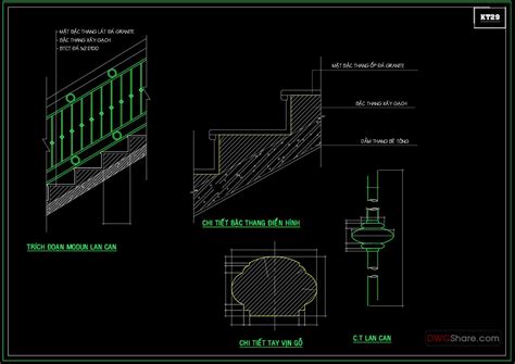 Detailed Drawings Of Stairs In Autocad File