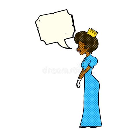 Cartoon Princess With Speech Bubble Stock Illustration Illustration
