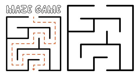 simple maze vector art icons and graphics for free download